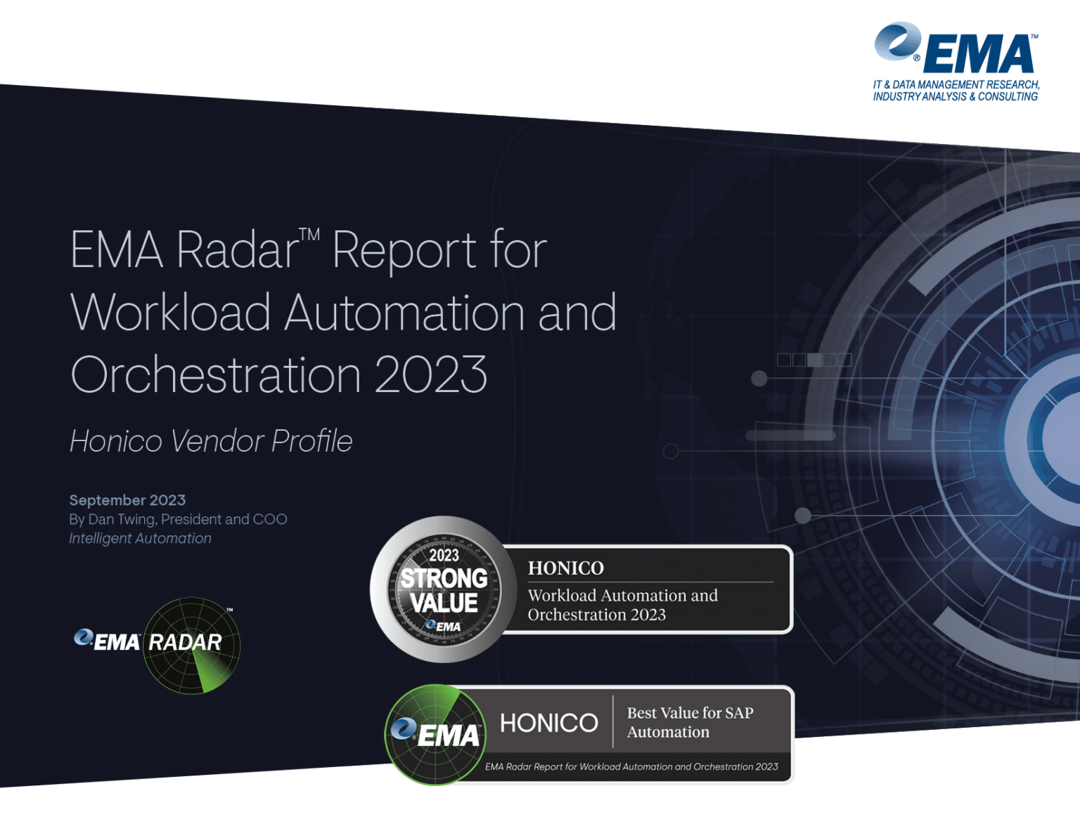 EMA Radar™ Report 2023 for Workload Automation and Orchestration: HONICO
